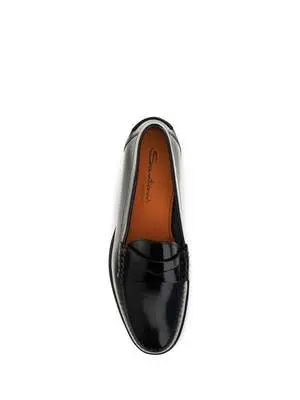 Santoni College A Novembre Patent Leather Loafers