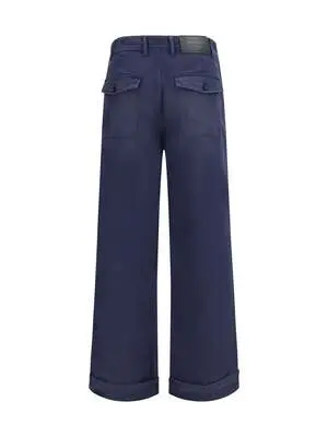 Acne Studios Organic Cotton Twill Wide-leg Pants