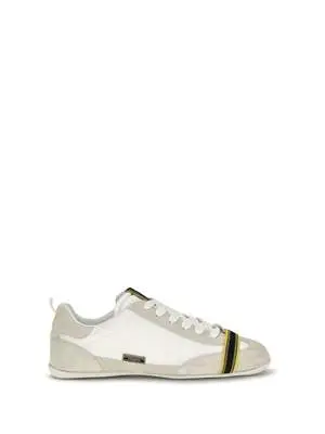 Fendi Wrap Suede And Fabric Sneakers