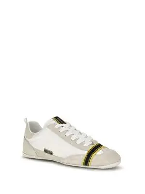 Fendi Wrap Suede And Fabric Sneakers