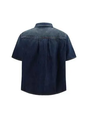 Loewe Short Sleeve Denim Trapeze Shirt