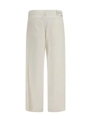 Max Mara Cotton And Linen Blend Pants - Multicolor