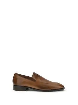 Miu Miu Leather Loafers - Brown