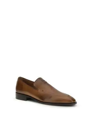 Miu Miu Leather Loafers - Brown