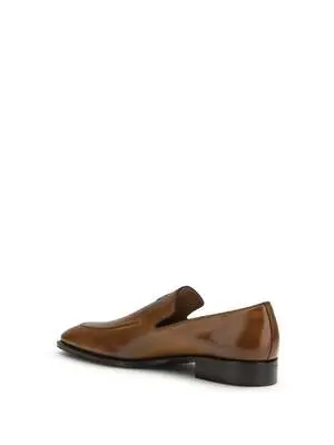 Miu Miu Leather Loafers - Brown