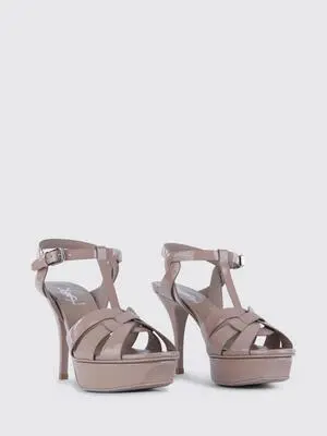 Saint Laurent Patent Leather Heeled Sandals