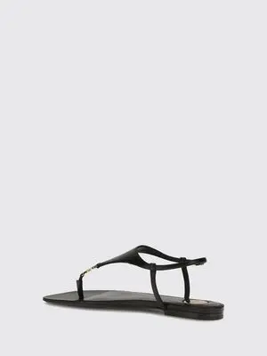 Saint Laurent Calf Leather Heeled Sandal