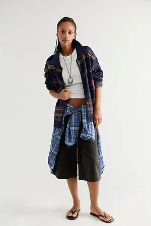 FOUND Isles Knit Zip-up Cardigan