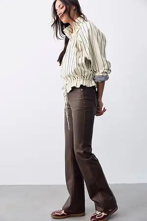 Free People We The Free Vegan Leather Jeans - Rusty