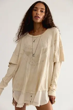 Free People We The Free Vintage Romance Oversized Tee