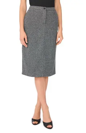Halogen Easy Midi Pencil Skirt - Black Multi