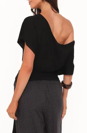 PETAL & PUP Clarke Off The Shoulder Tied Top