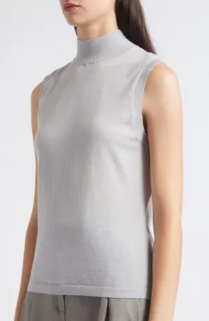 REISS Evelyn Funnel Neck Merino Wool Top