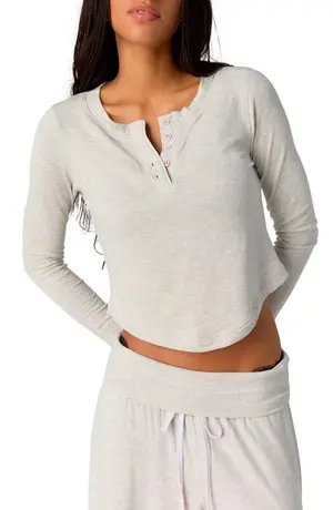 Free People Intimately Fp Dream State Henley - Medium Heather Grey