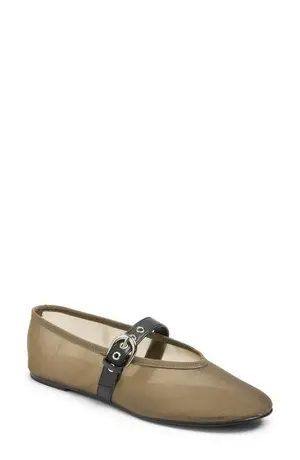 OPEN EDIT Esme Mary Jane Flat - Olive Shadow