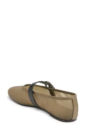 OPEN EDIT Esme Mary Jane Flat - Olive Shadow