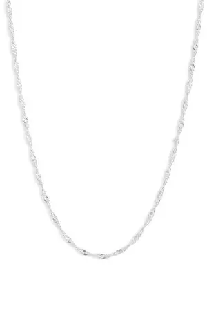 Nordstrom Rope Chain Necklace - Silver