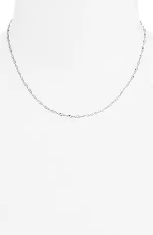 Nordstrom Rope Chain Necklace - Silver