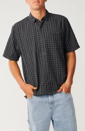 Rip Curl Classic Surf Check Short Sleeve Cotton Button-up Shirt