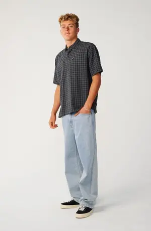 Rip Curl Classic Surf Check Short Sleeve Cotton Button-up Shirt