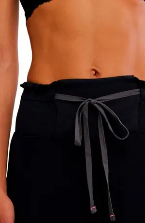 Free People Dream State Wide Leg Lounge Pants - Black