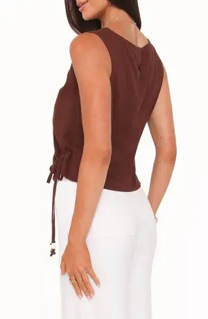 PETAL & PUP Heloise Side Tie Top