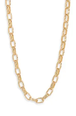 Nordstrom Fluted Curb Chain Necklace - Gold