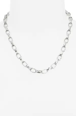 Nordstrom Fluted Curb Chain Necklace - Silver