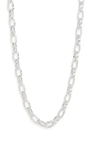 Nordstrom Fluted Curb Chain Necklace - Silver