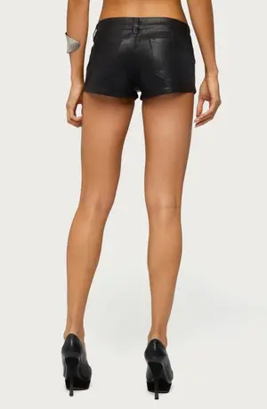 EDIKTED Santino Coated Micro Shorts