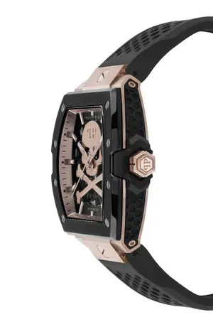 Philipp Plein The $keleton 2.0 Automatic Silicone Strap Watch