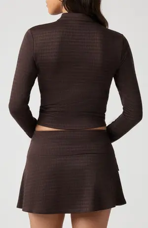 FLORENCE BY MILLS Keyhole Cutout Knit Top