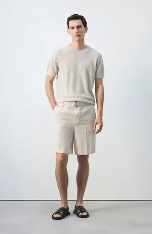 Mango Belted Bermuda Shorts