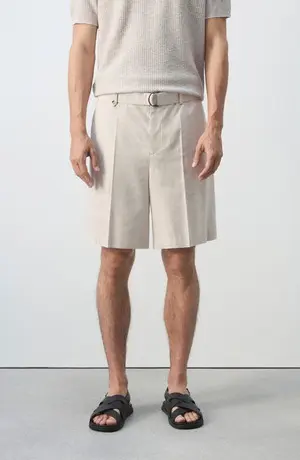 Mango Belted Bermuda Shorts