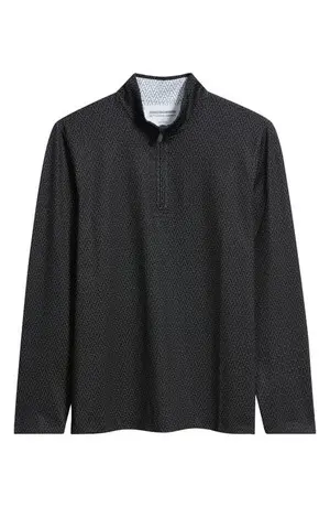 Johnston & Murphy Game Day Xc+™ Goal Post Print Quarter Zip Pullover