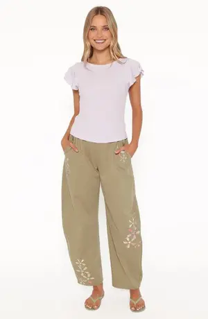PETAL & PUP Telena Barrel Leg Pants