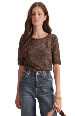 Splendid Skyler Stretch Lace Top
