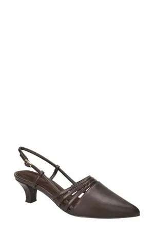 EASY WORKS BY EASY STREET Aura Slingback Pump - Brown