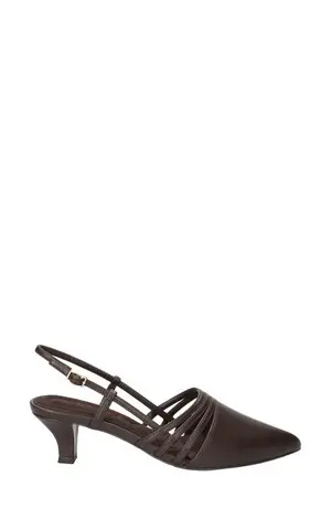 EASY WORKS BY EASY STREET Aura Slingback Pump - Brown
