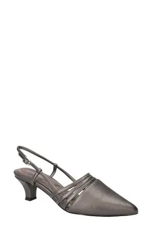 EASY WORKS BY EASY STREET Aura Slingback Pump Pewter