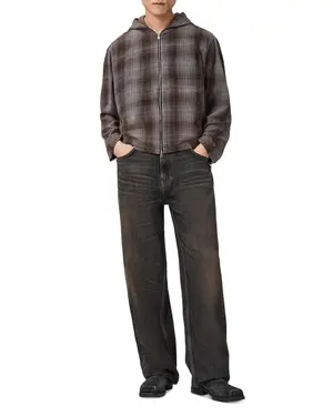 ALLSAINTS Santos Hooded Check Shirt