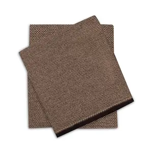 Sofia Cashmere Empire Basketweave Throw Blanket - Mocha