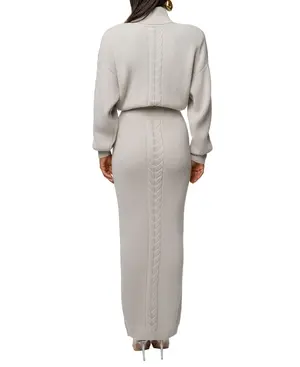 JLUXLABEL Stone Cozy Intentions Ribbed Dress