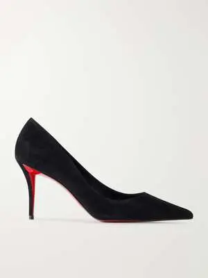 CHRISTIAN LOUBOUTIN Miss Z 80 Suede Pumps - Black