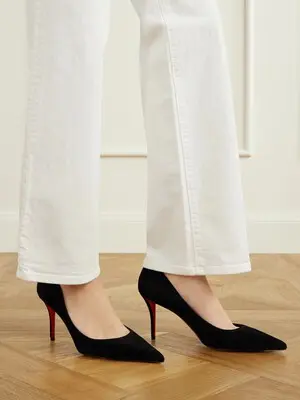 CHRISTIAN LOUBOUTIN Miss Z 80 Suede Pumps