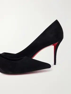 CHRISTIAN LOUBOUTIN Miss Z 80 Suede Pumps
