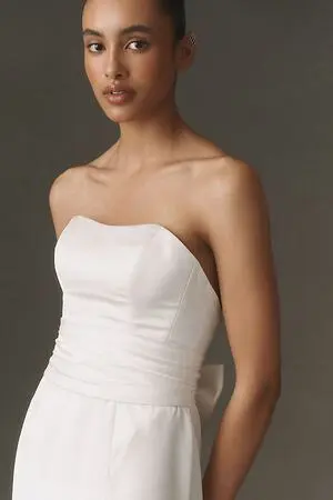 PRONOVIAS Bow Belt In Satin