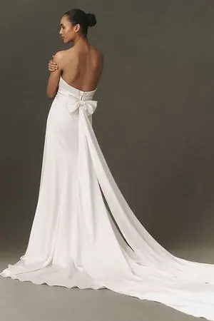 PRONOVIAS Bow Belt In Satin