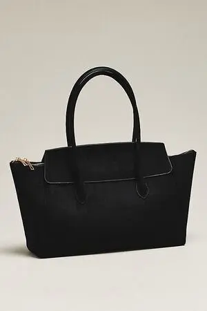 Anthropologie Structured Foldover Satchel