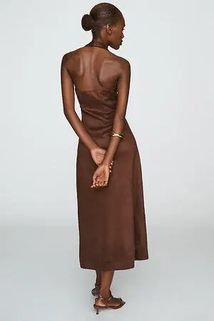 Endless Rose Faux-suede Buttondown Dress